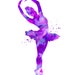 Purple Ballerina Digital Download, Ballerina Silhouette, Ballerina Art ...