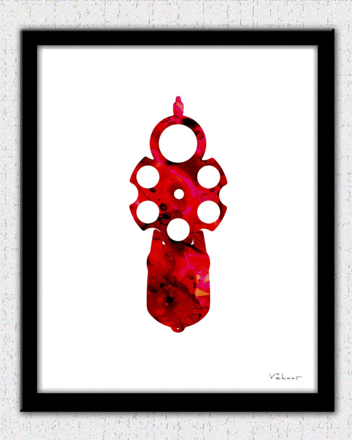 Red Gun Instant Download, Red Revolver Set Digital Download, Revolver ...