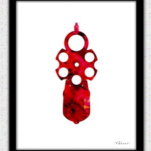 Red Gun Instant Download, Red Revolver Set Digital Download, Revolver ...