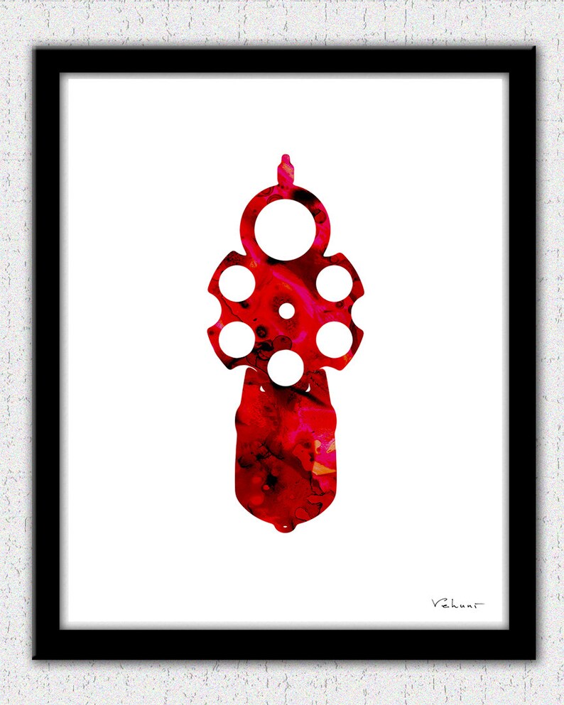 Red Gun Instant Download, Red Revolver Set Digital Download, Revolver ...