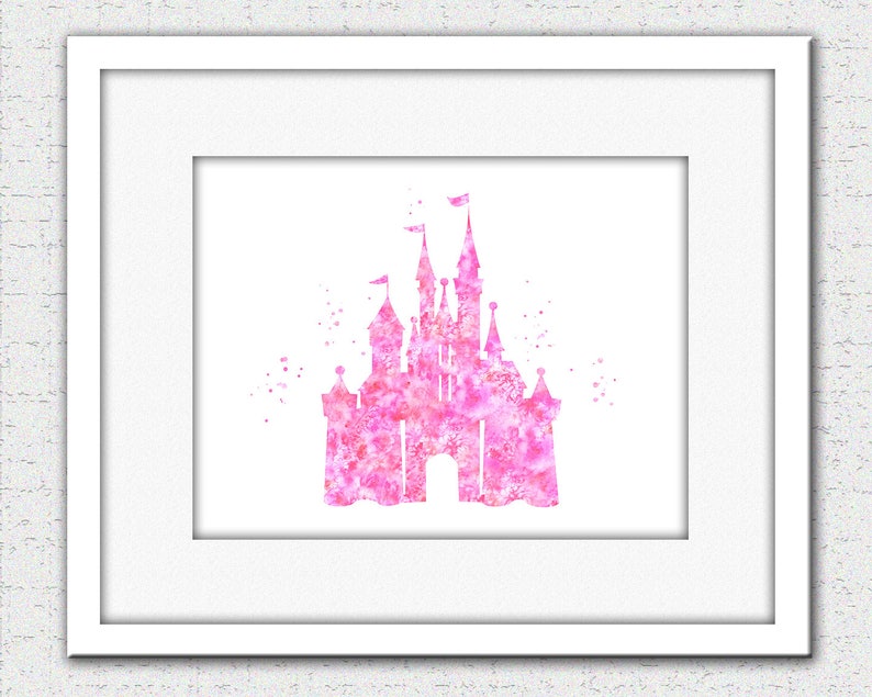 Pink Princess Art Bright Pink Princess Set Instant Download - Etsy