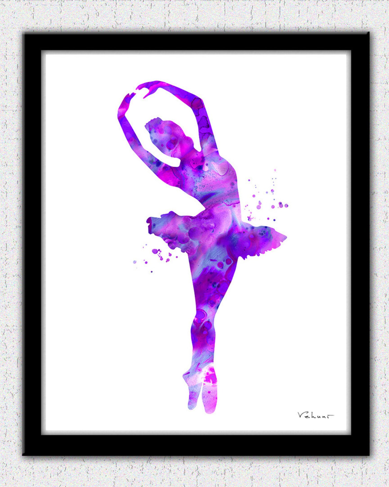 Purple Ballerina Digital Download, Ballerina Silhouette, Ballerina Art ...