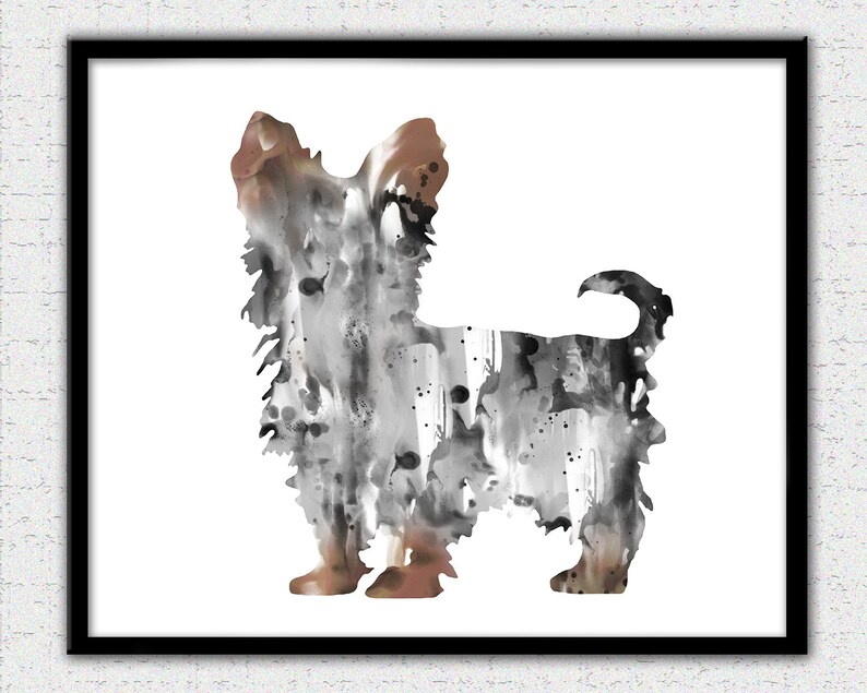 Yorkie Digital Download, Yorkie Print, Yorkie Watercolor Print, Yorkie ...