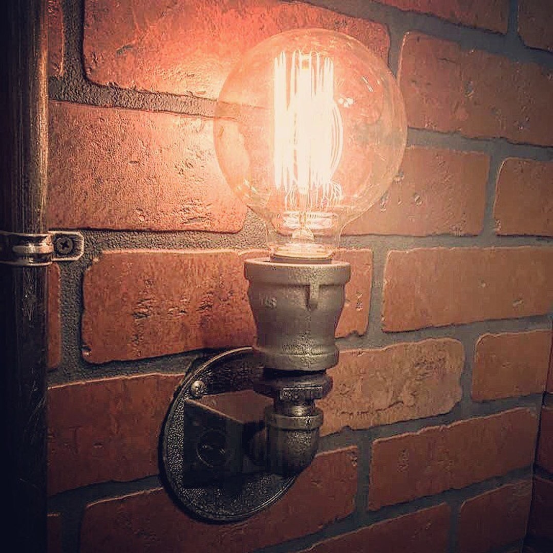 Steampunk Compact Wall Sconce Industrial Light. Cast Iron Wall Art ...