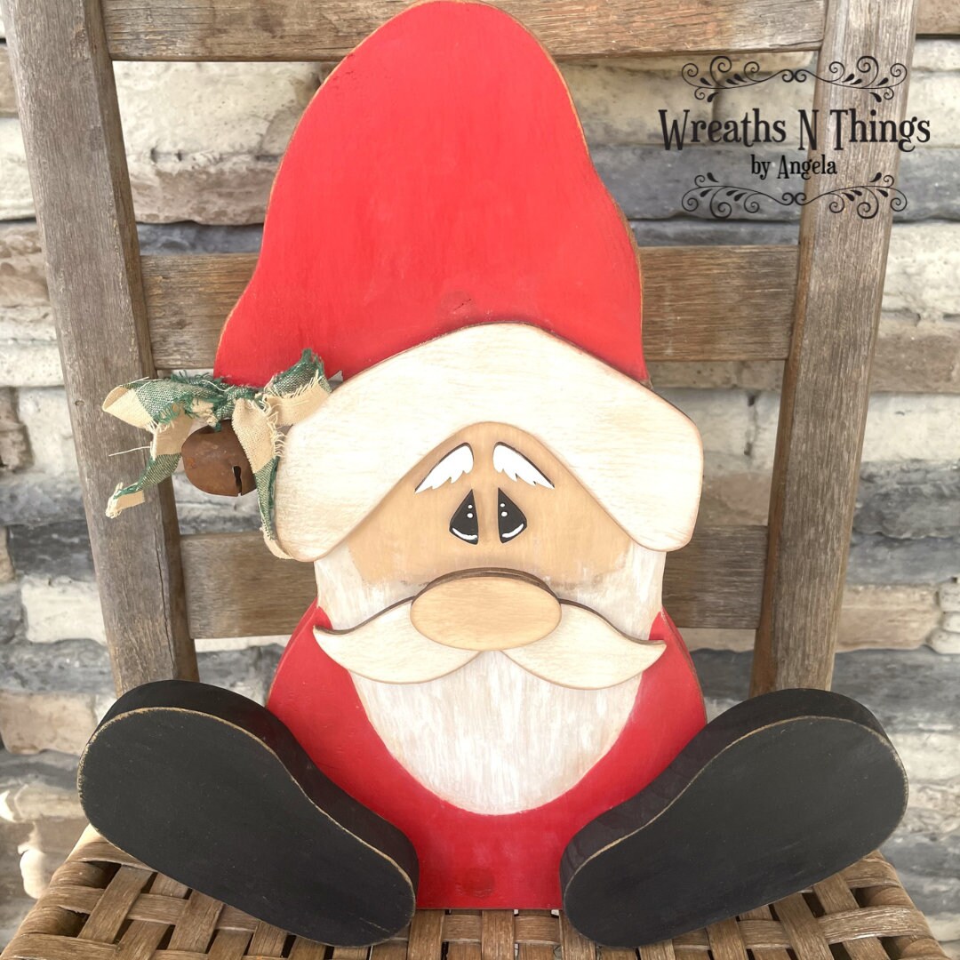 Santa Shelf Sitter Decor, Rustic Farmhouse Decor, Mantel Christmas ...