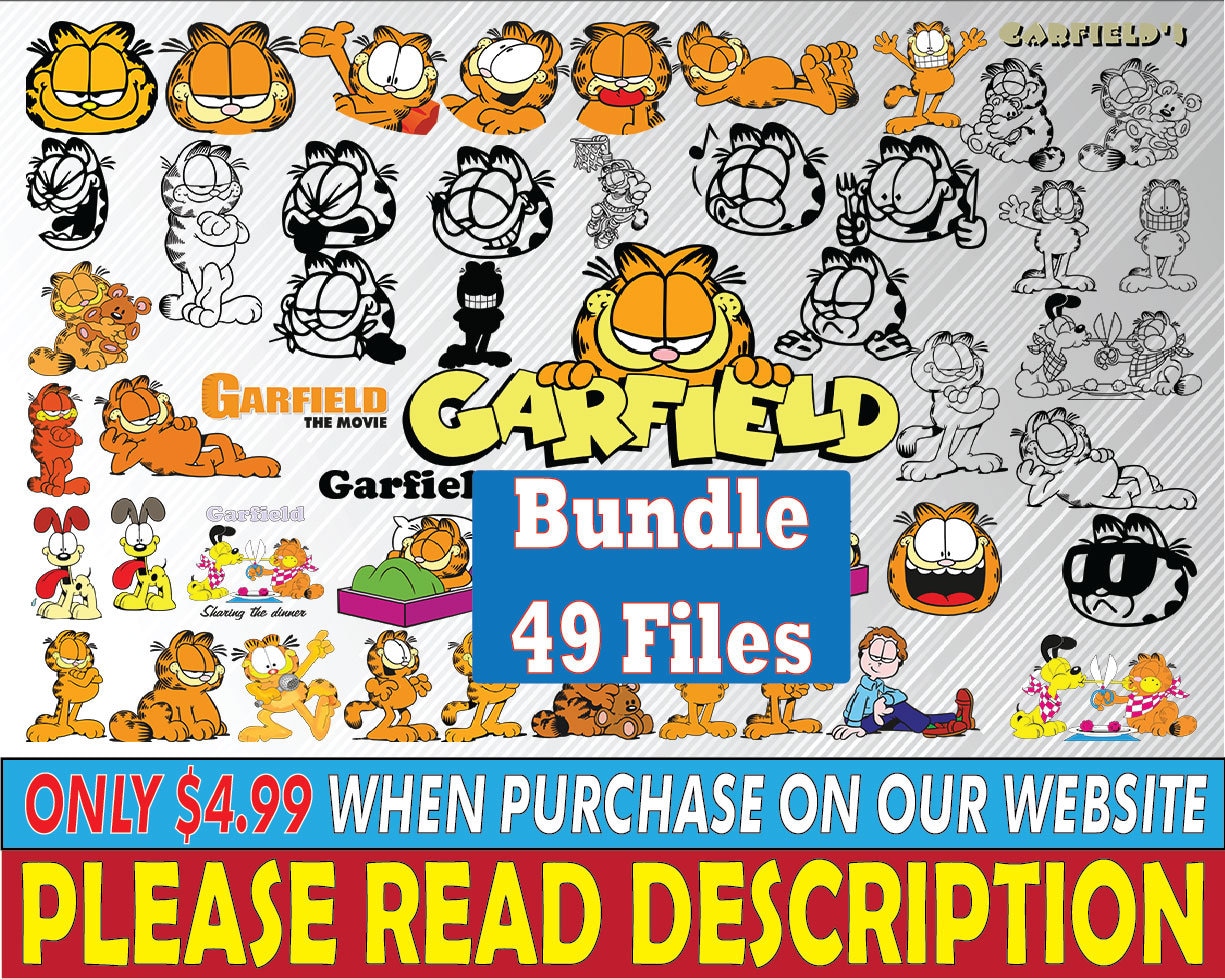 Bundle 49 Files Garfield Bundle Svg Garfield Svg Odie Svg - Etsy