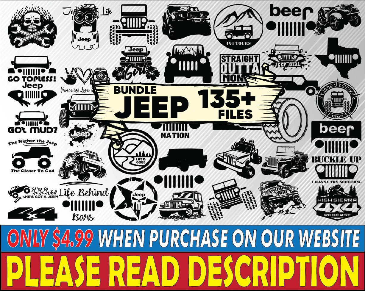 Bundle 135 Files Jeep Svg Bundle Jeep Svg Jeep Cricut Jeep - Etsy