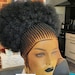 Ready to Ship Straight Back Cornrow Wig for Black Women Human Hair Full ...