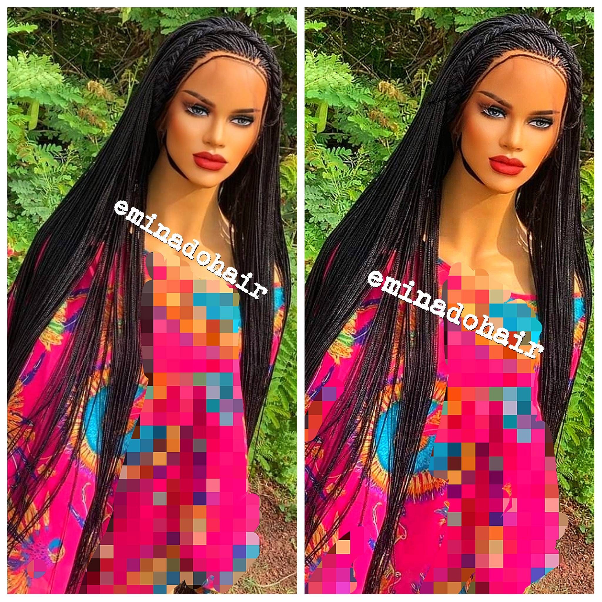 Needle Braid Knotless Wig for Black Women Gift for Women Full - Etsy