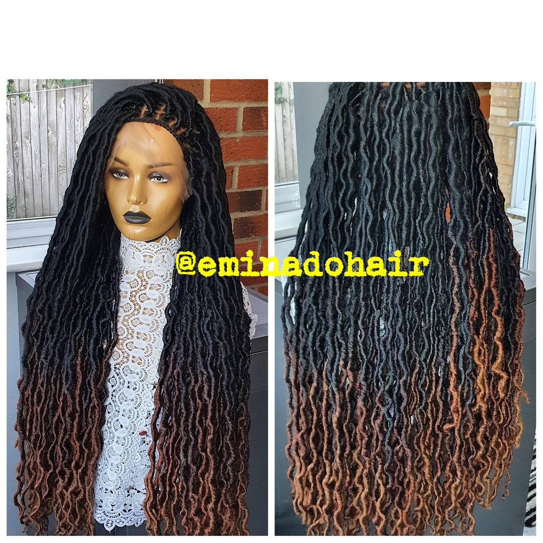 Ready to Ship Knotless Braid Wig for Black Women Gift for Women Full ...