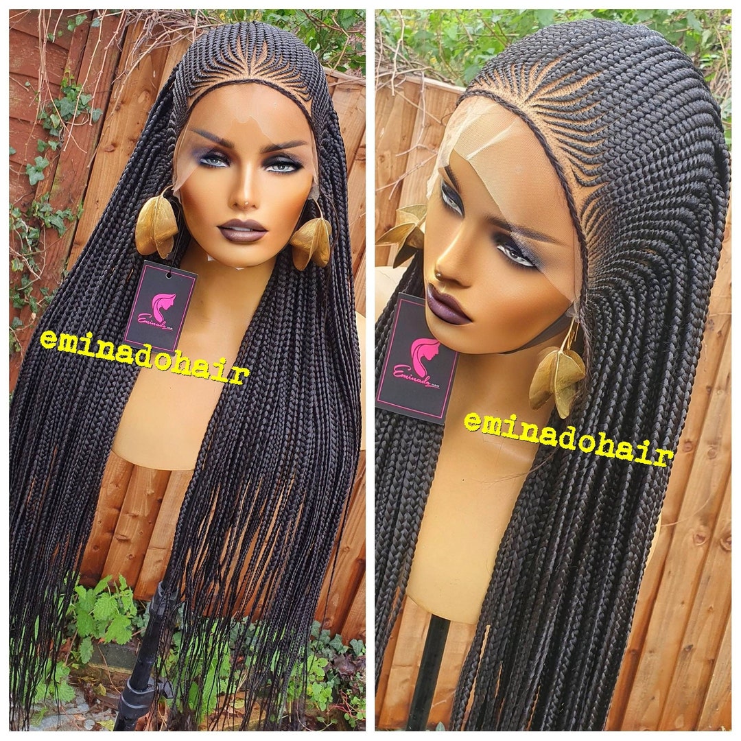 Ready to Ship Knotless Braid Wig for Black Women Gift for Women Full ...
