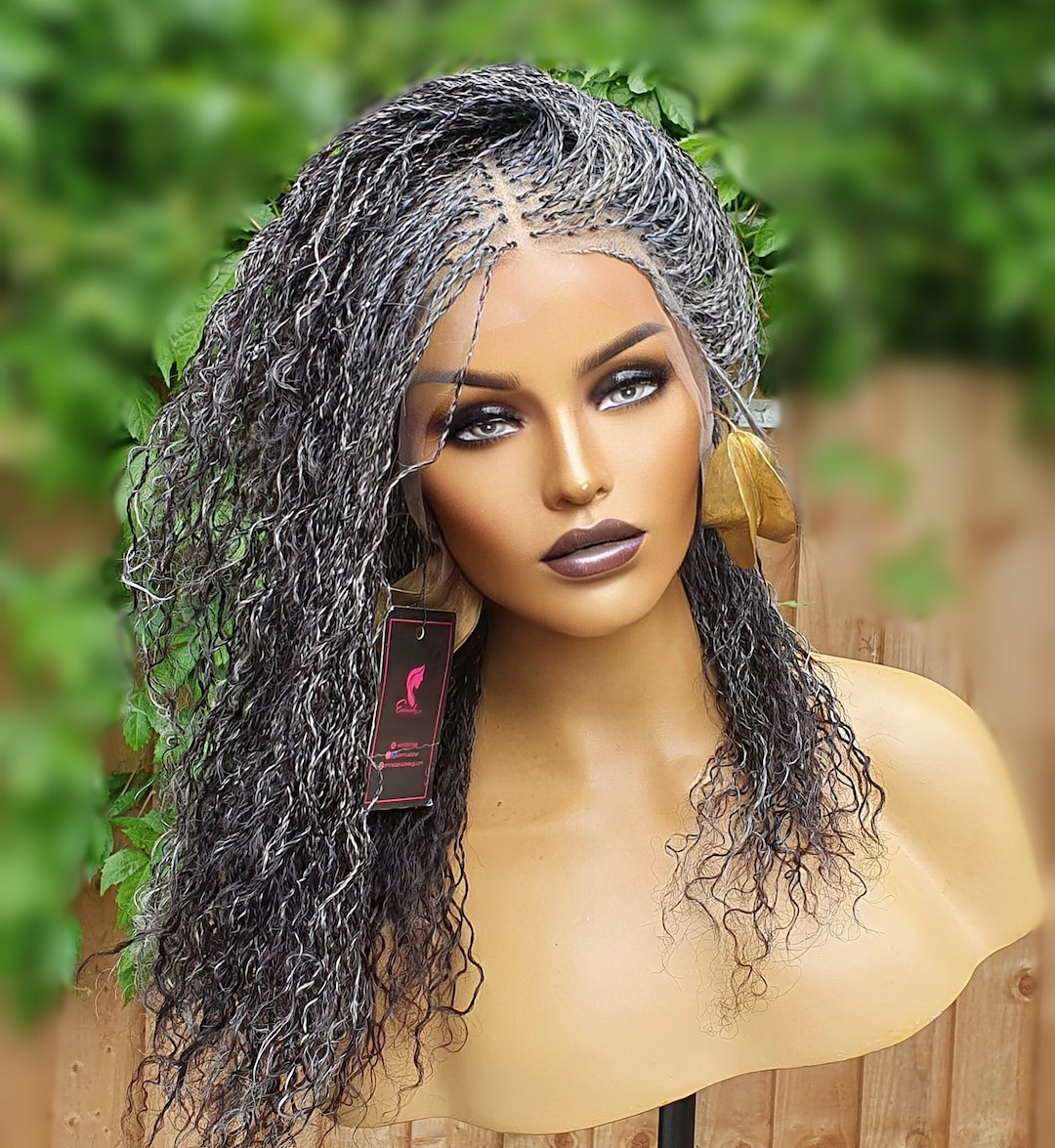 Human Hair Braided Wig,micro Senegalese Twists in Human Hair,deep Curl ...