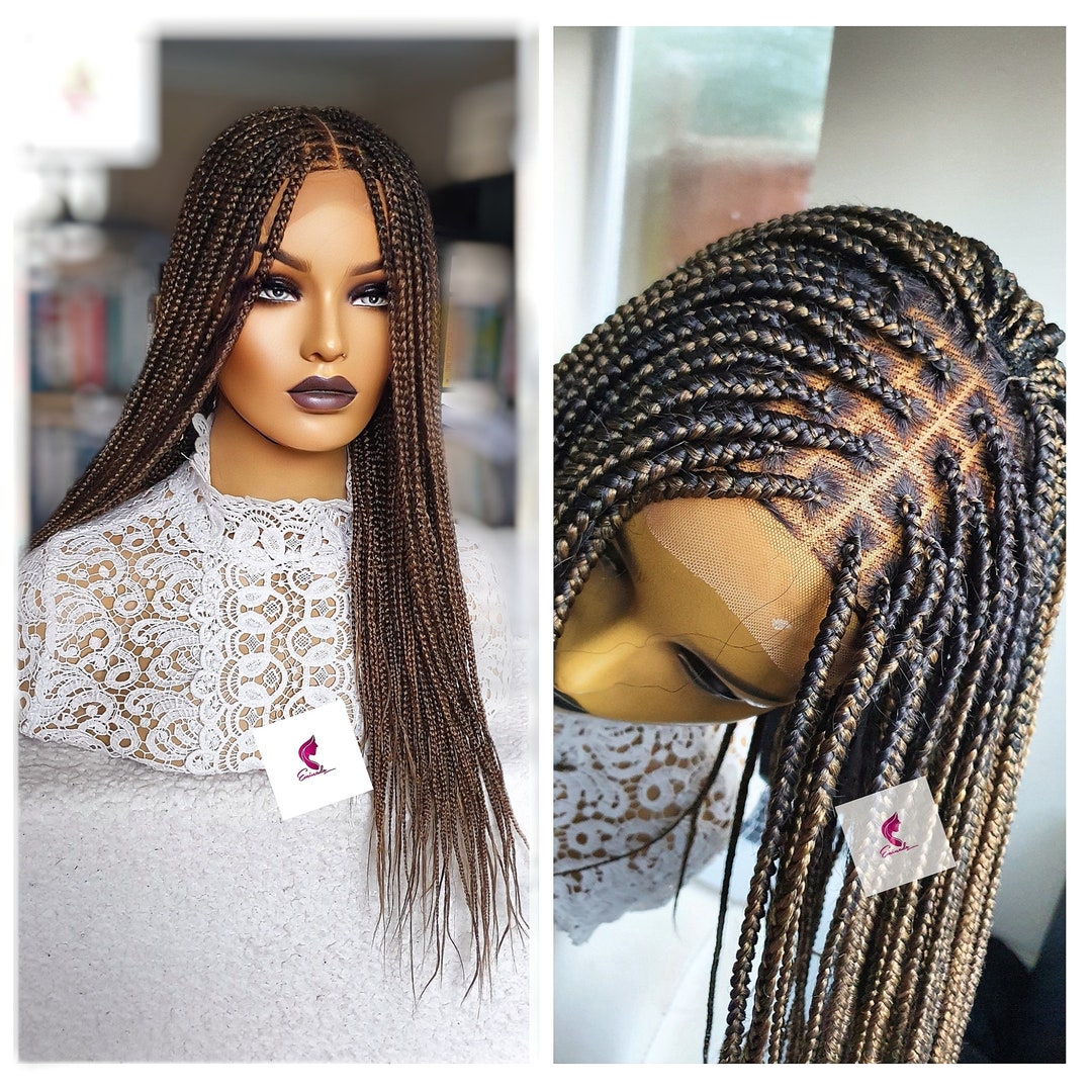 Short Length Knotless Box Braided Wig,big Closure 6by6 in 14inches ...