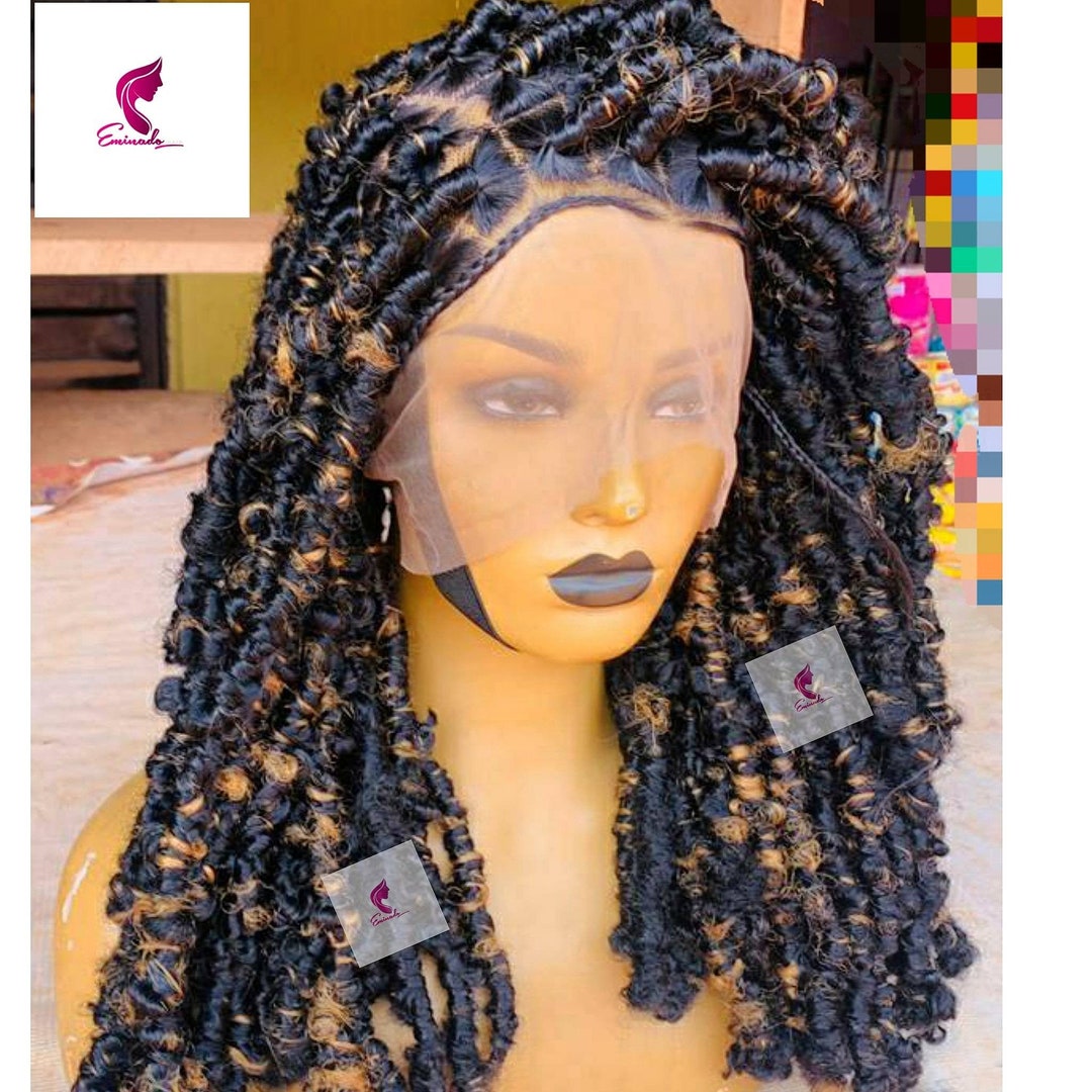 Distressed Locs, Braided Wig, Braidswig Butterfly Locs,. Goddess Faux ...