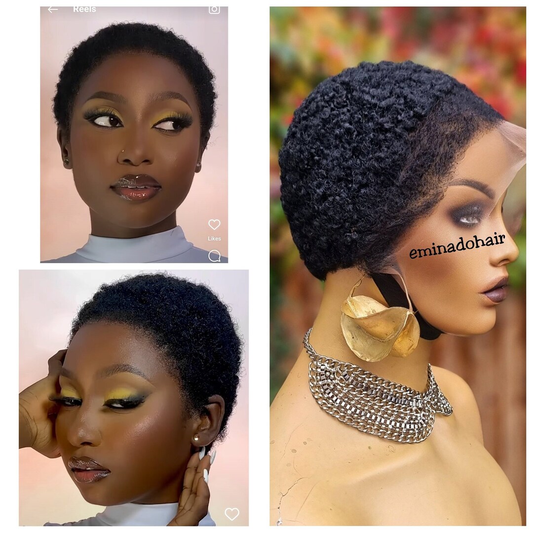 Big Chop Wig Frontal Unit Textured Hairline for Black Women Transition ...