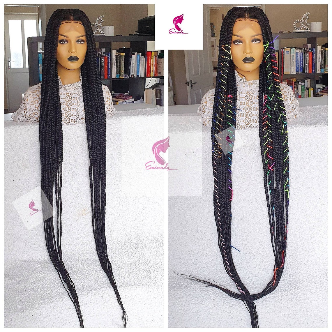 Braided Wigbraidswig Chunky Box Braids Jumbo Box Braids Wigs - Etsy UK
