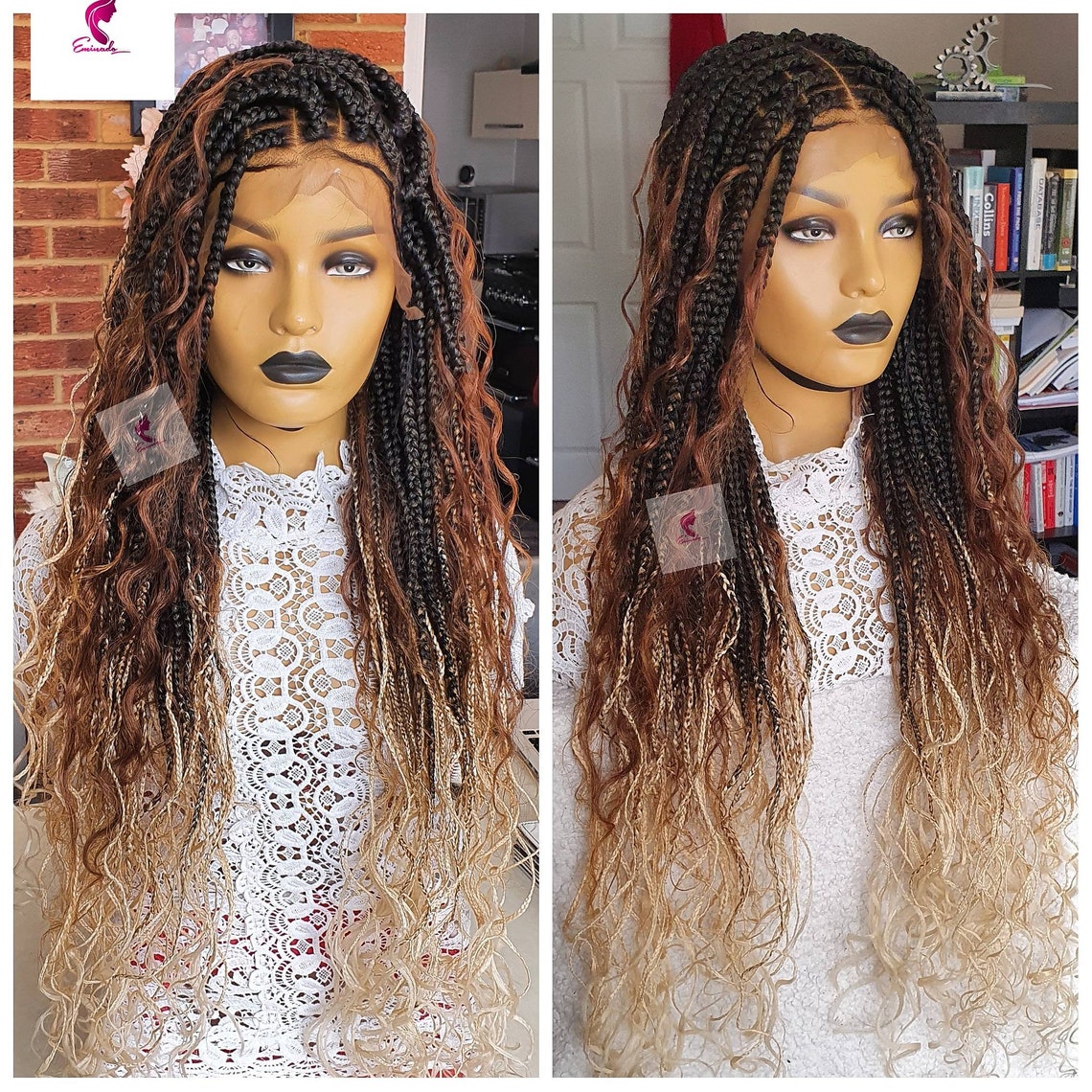 Braided Wigbraidswigknotless Braidsboho Braidswig for - Etsy