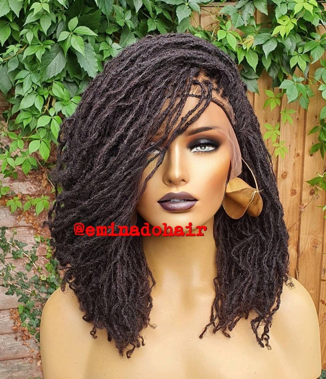 Pure Human Hair Sister Locs Glueless Braided Wigbraids Wig - Etsy