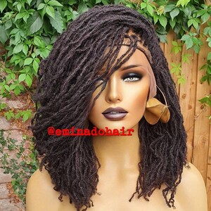 Pure Human Hair Sister Locs, Glueless Braided Wig,braids Wig for Black ...