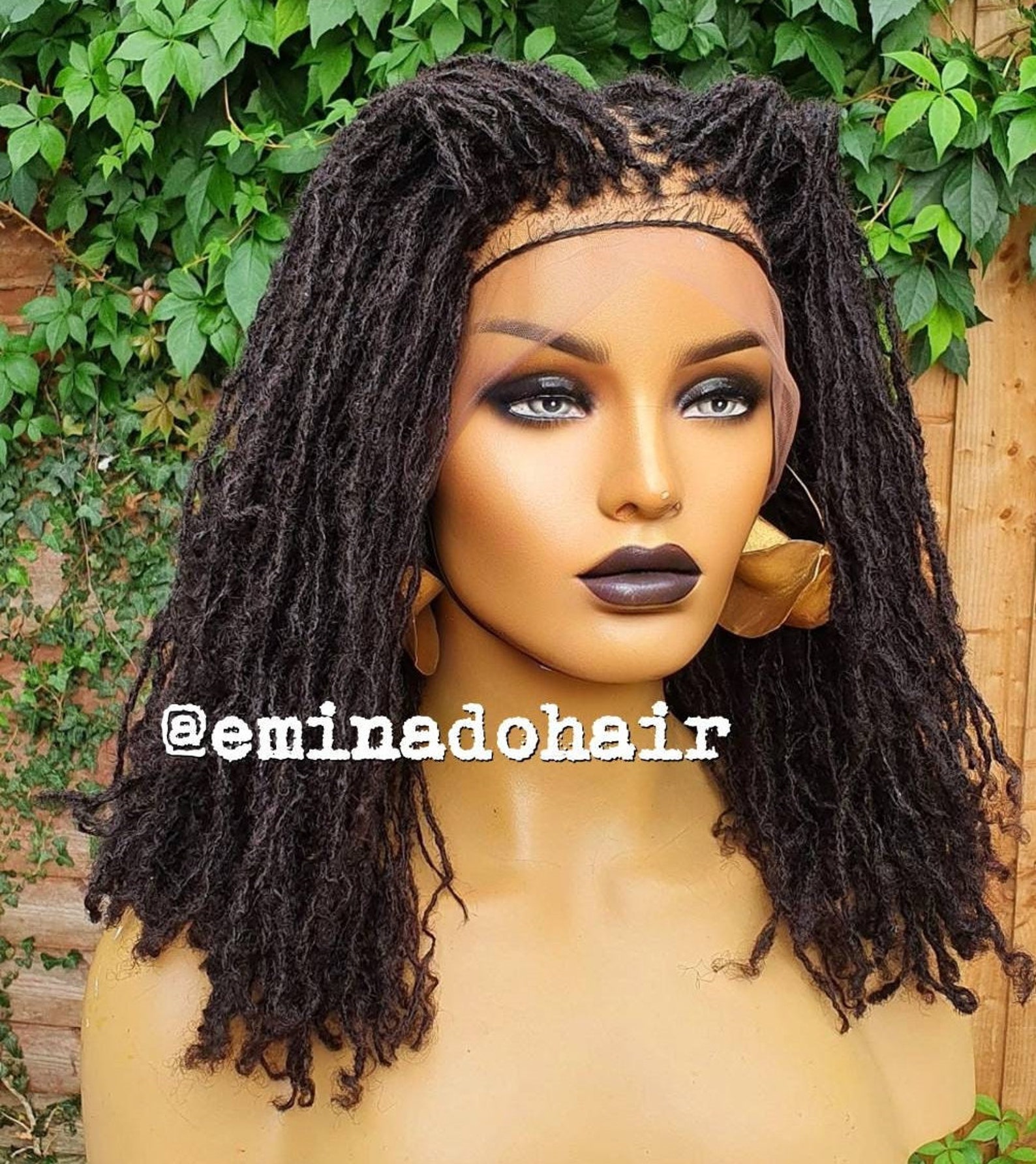 Pure Human Hair Sister Locs Glueless Braided Wigbraids Wig - Etsy