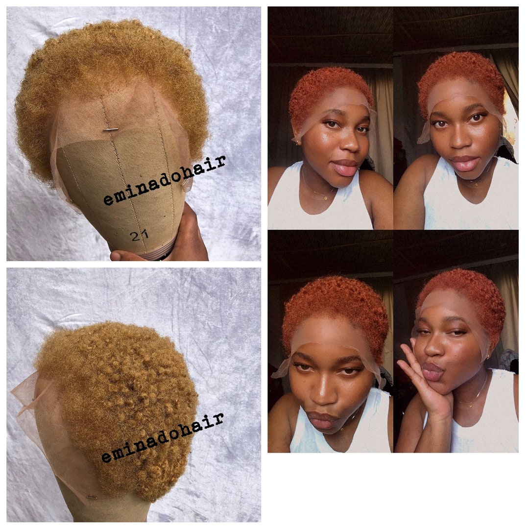 Big Chop Wig Frontal Unit Textured Hairline for Black Women - Etsy
