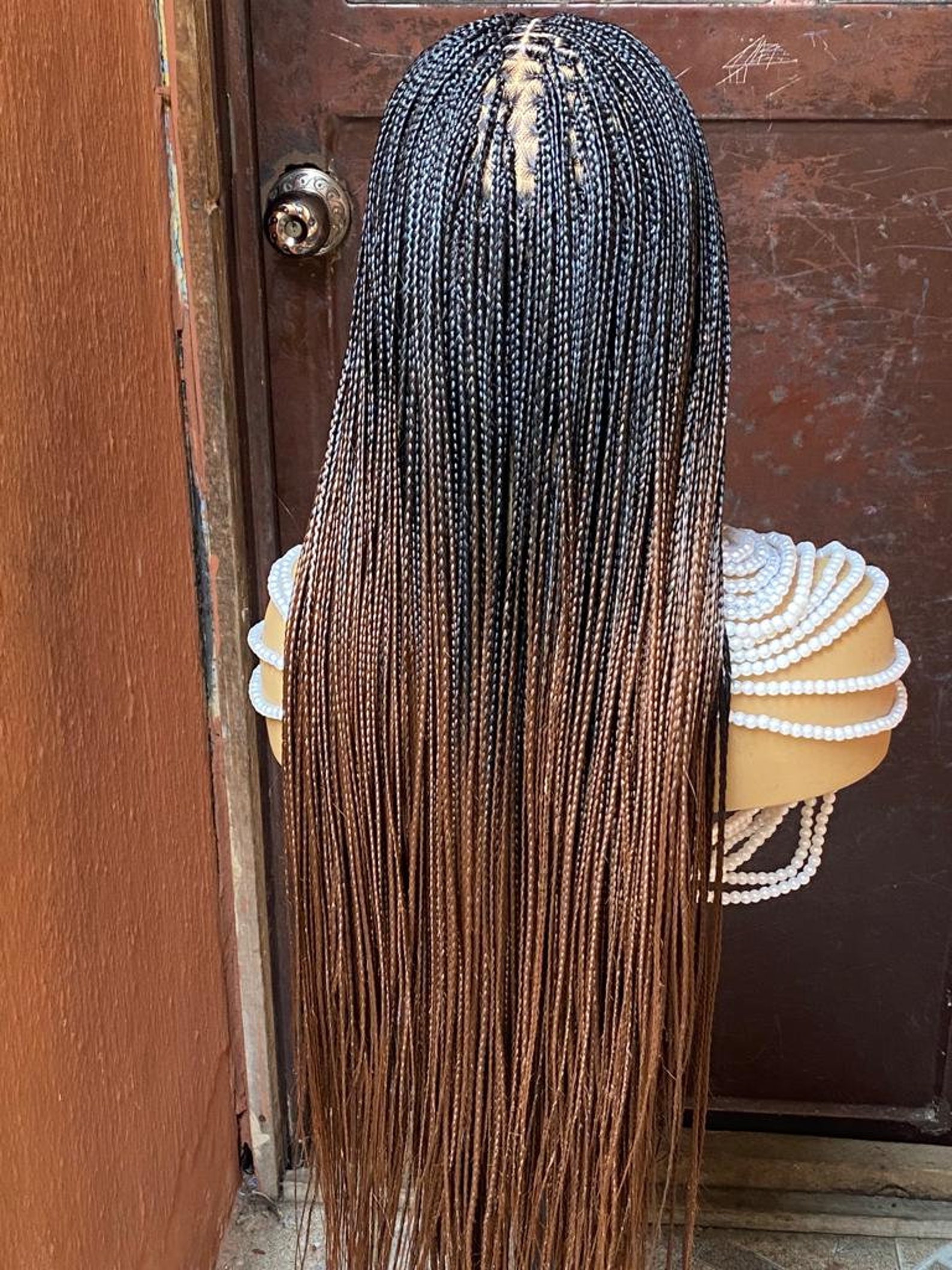 Ready to Ship Braided Wig Knotless Box Braids Closure 6by6 Unit Made ...