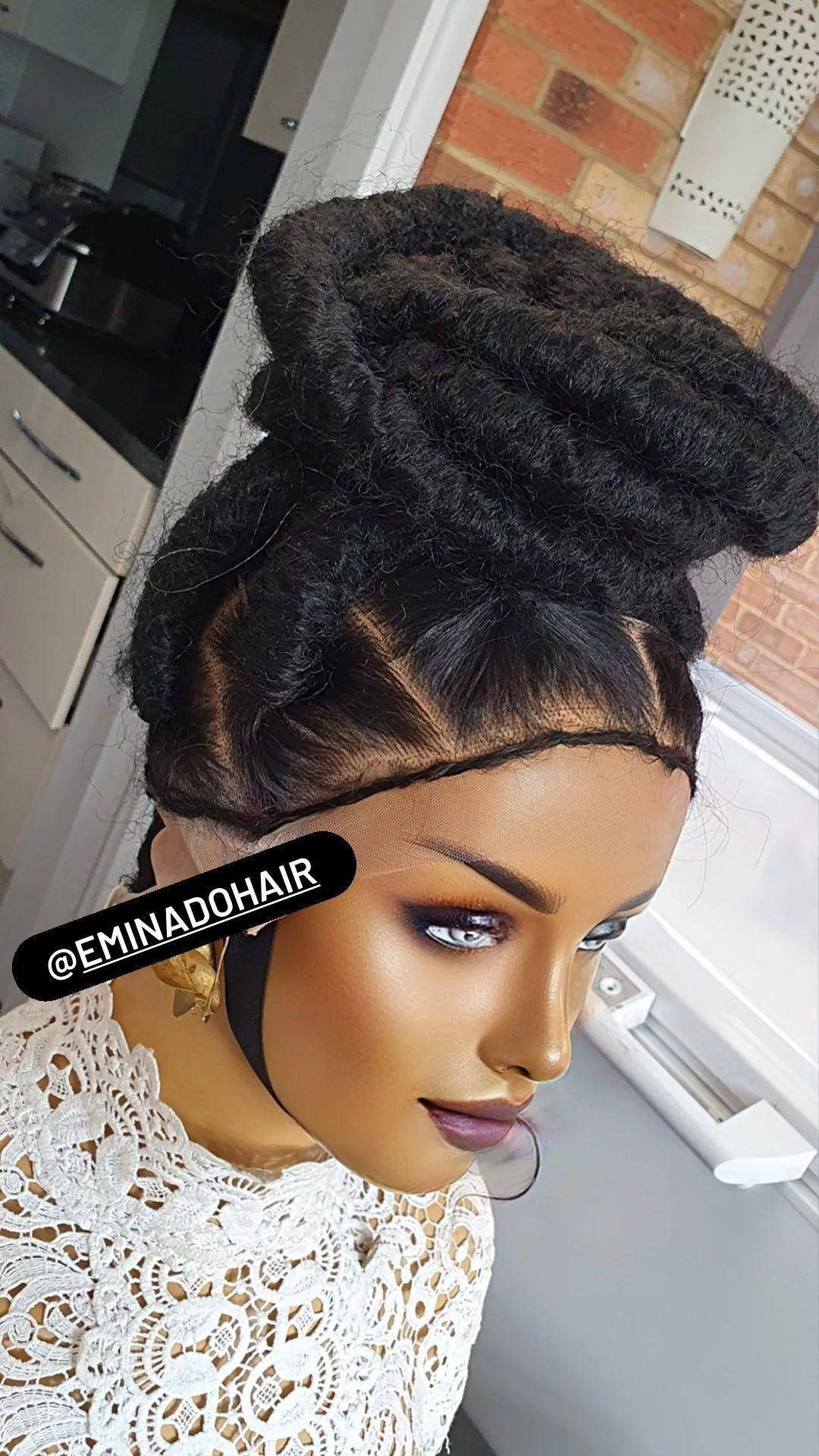 Chunky Dreadlock Faux Loc Wig Knotless Braid Wig for Black - Etsy