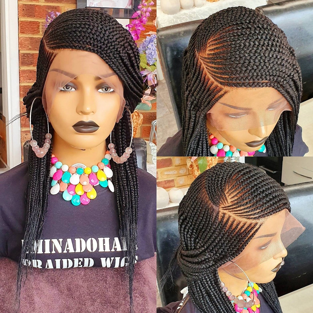 Braided Wig, Cornrow Wig, Glueless Cornrow Unit. Braidwig, Braidswig ...