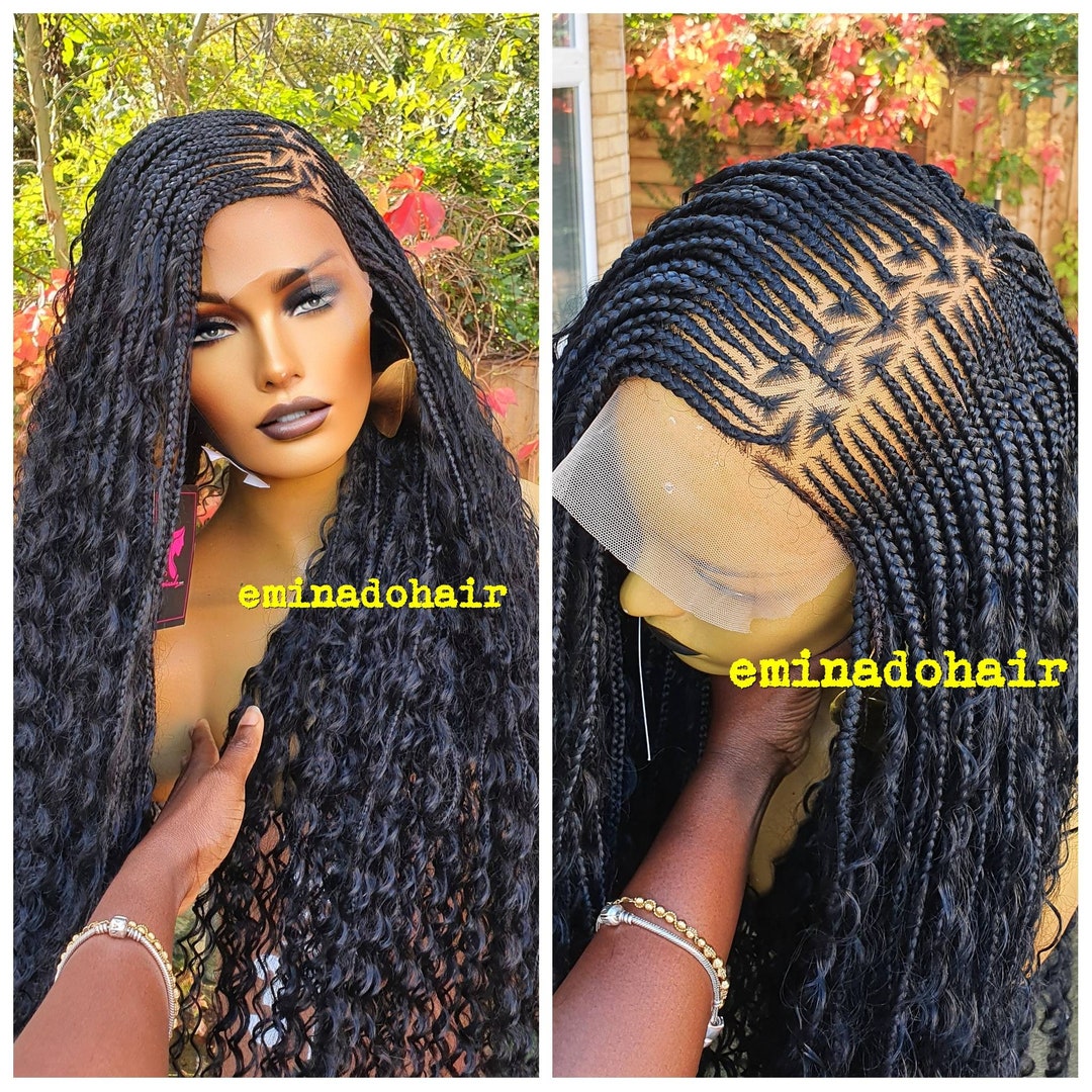 Braided Wig, Braidswig,boho Braids,handmade Wig ,short Bob, Knotless ...