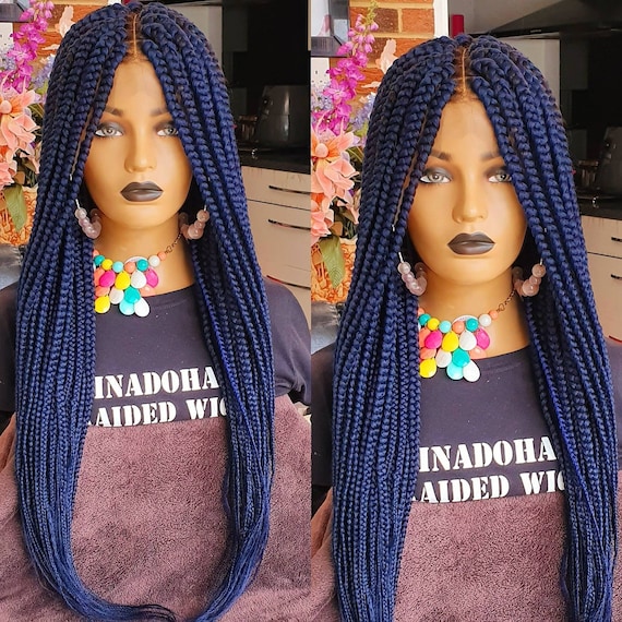 Navy Blue Box Braids