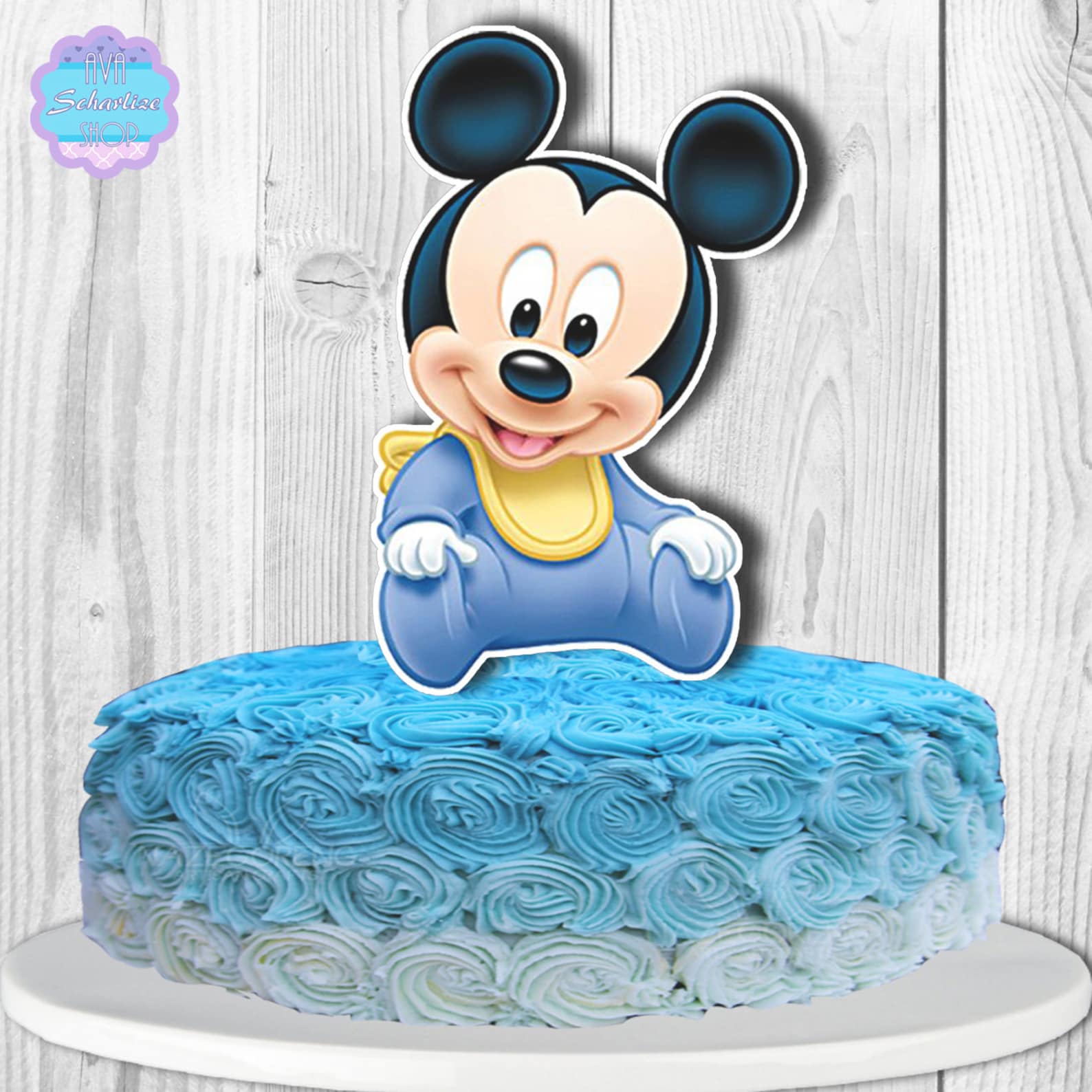 Baby Mickey Mouse Cake Topper Centerpiece PRINTABLE You | Etsy