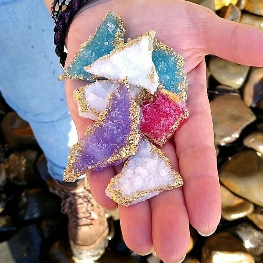 Edible Crystals, Edible Geode Druzy, Pure Sugar Created in a Sparkly ...
