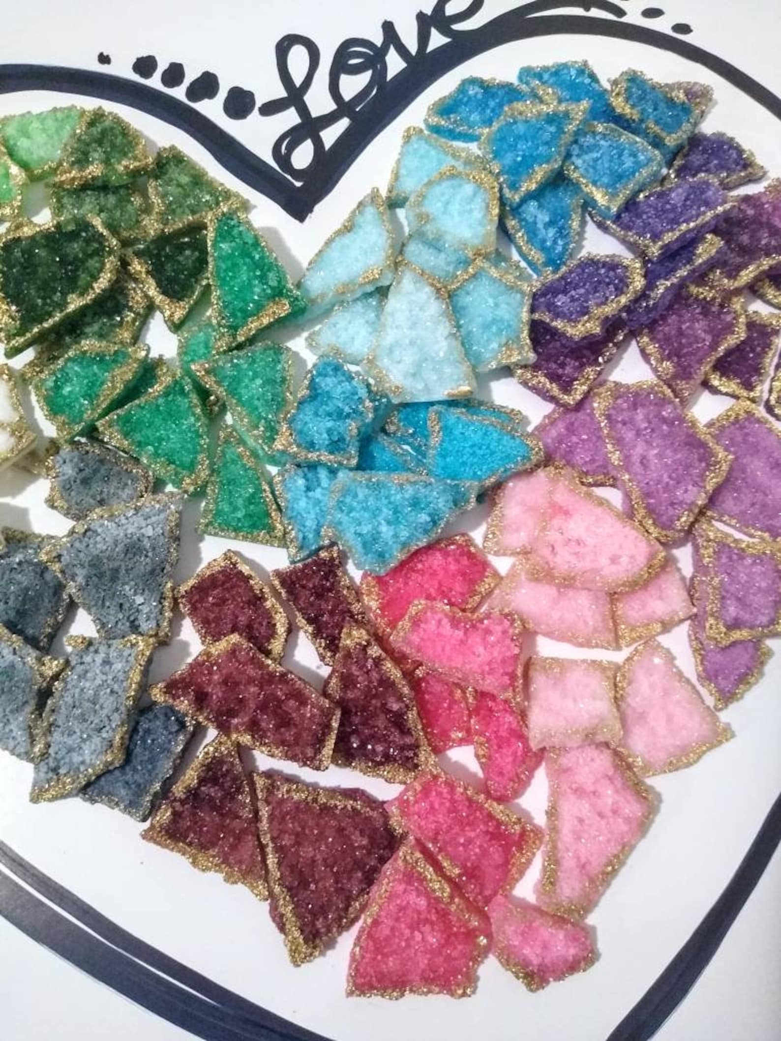 Edible Crystals Edible Geode Druzy Pure Sugar Created in a - Etsy