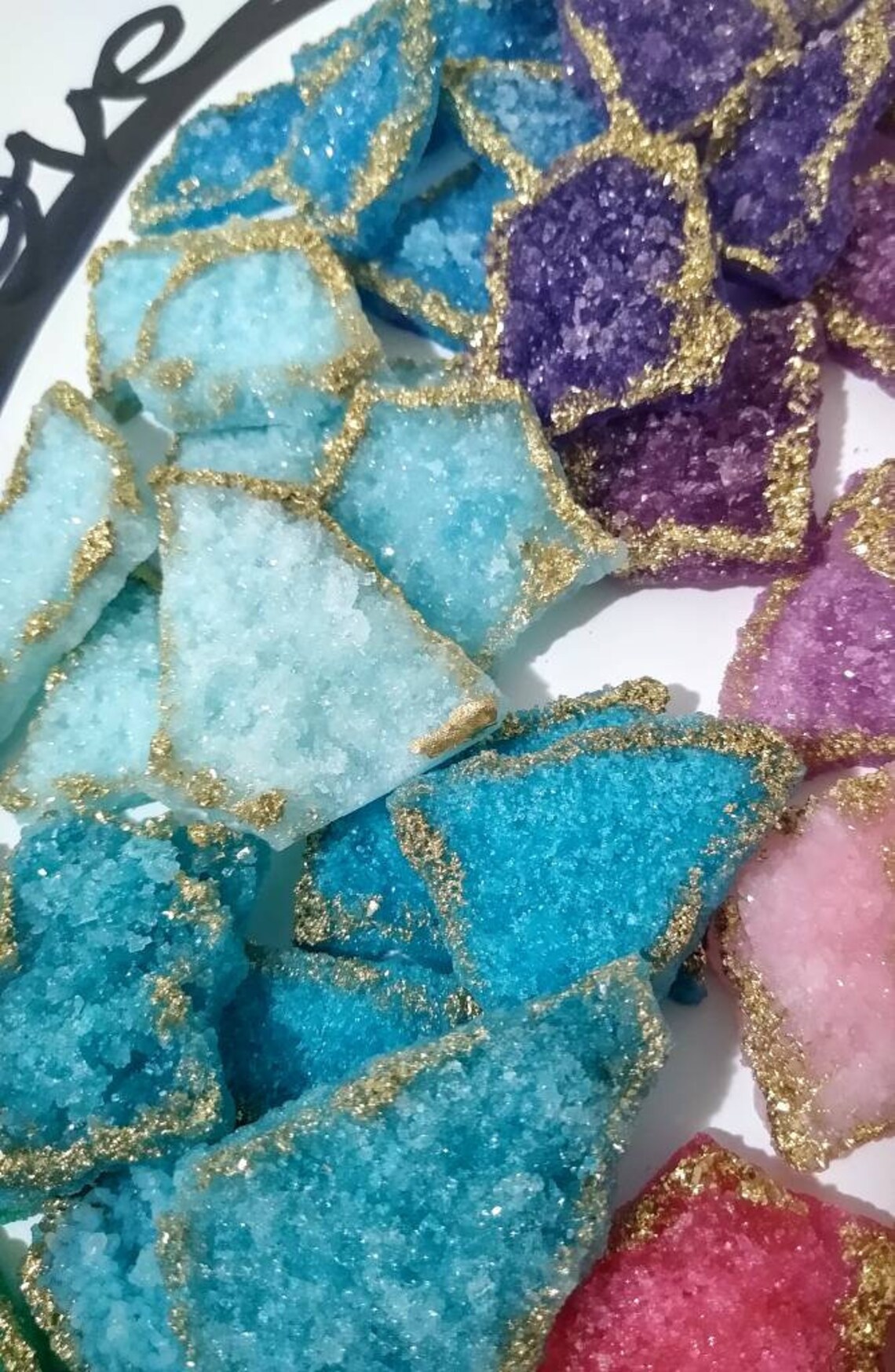 Edible Crystals Edible Geode Druzy Pure Sugar Created in a - Etsy