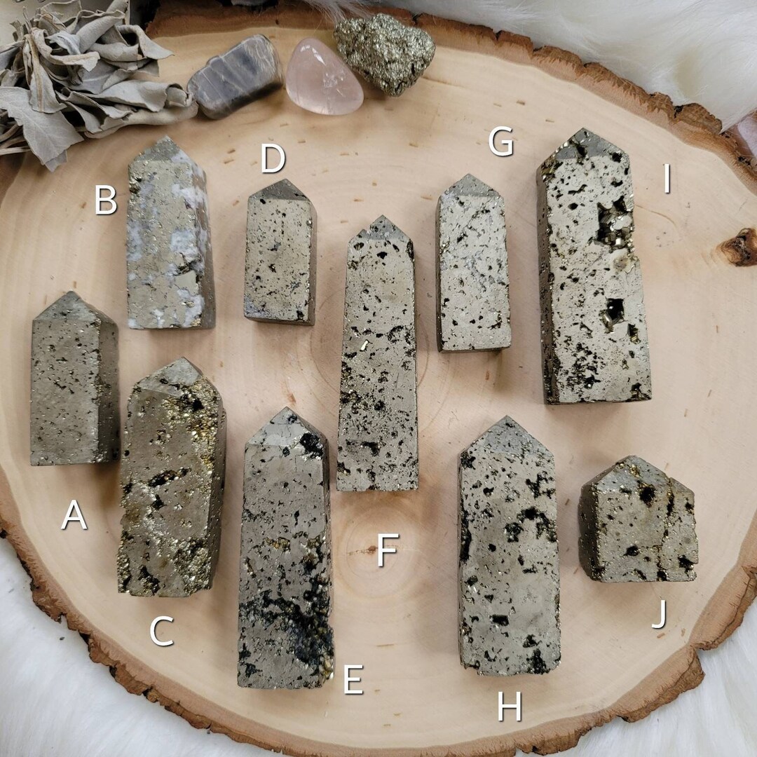 Pyrite Towers Root Chakra Grounding Earth Sparkling Drusy Druzy Druse ...
