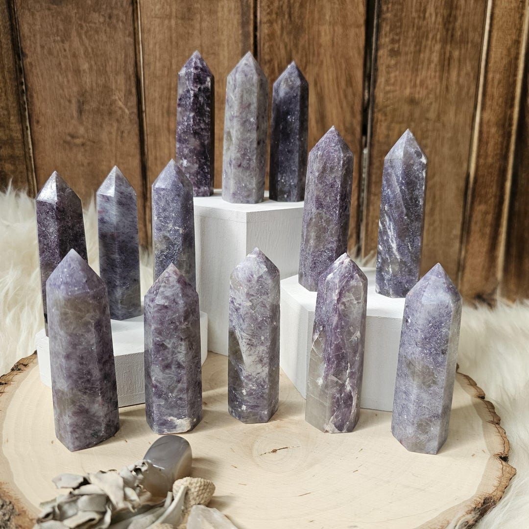 Unicorn Stone Towers, Lepidolite, Pink Tourmaline, Rubellite ...