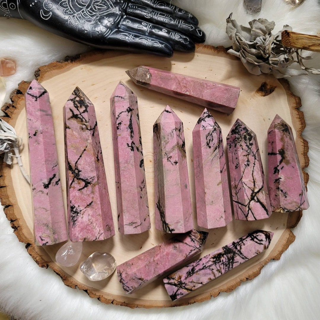 Rhodonite Towers Stone of Compassion - Etsy