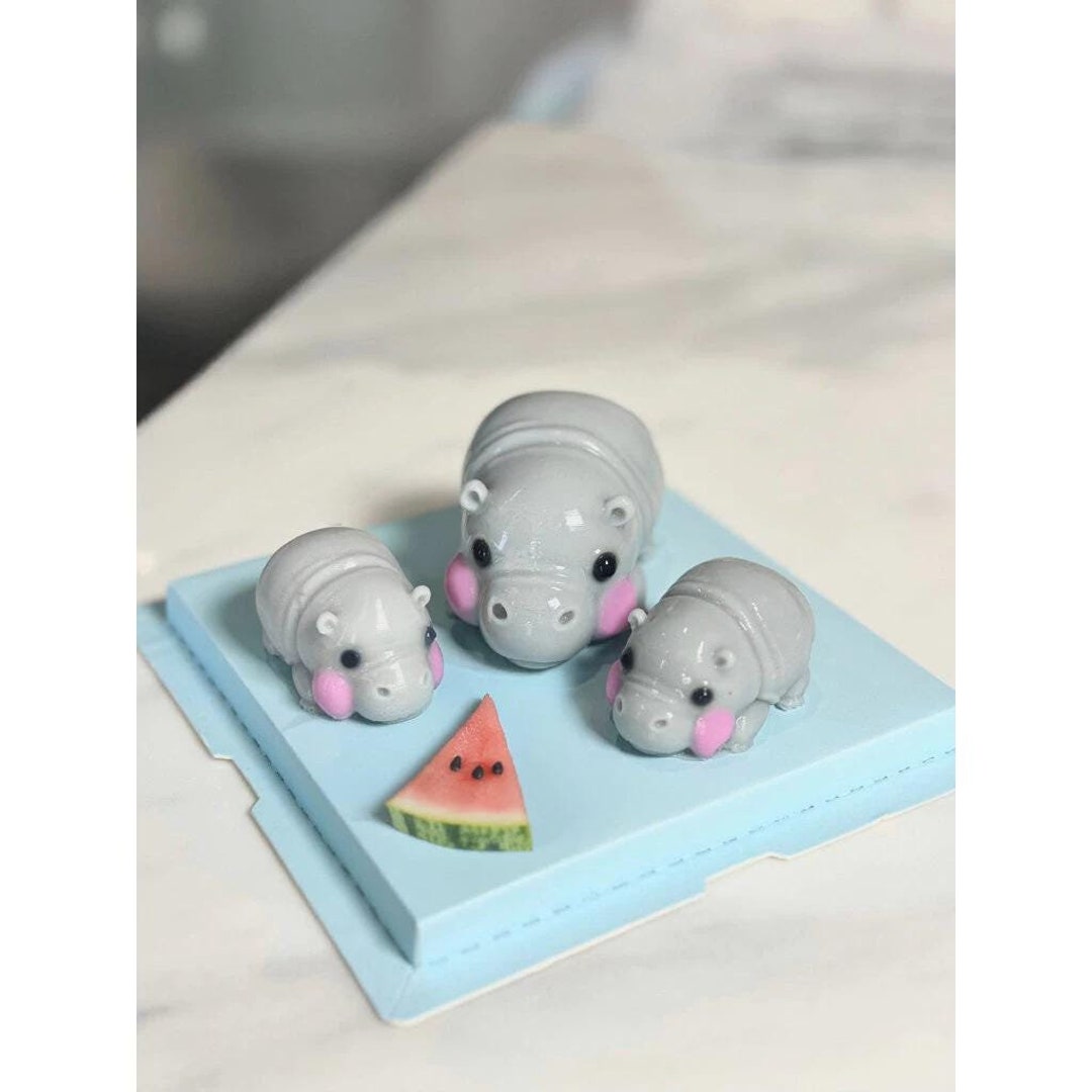Baby Hippo 3D Moo Deng Mold Silicone Food Grade Cute Thailand Poppy ...