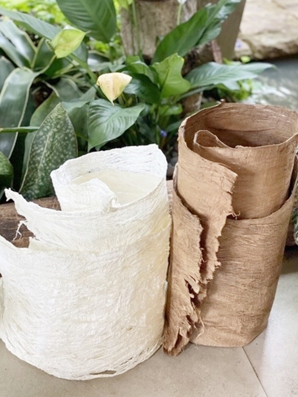 Mulberry Bark Flowers Making Craft Supplies Work DIY Wedding Flexible ...