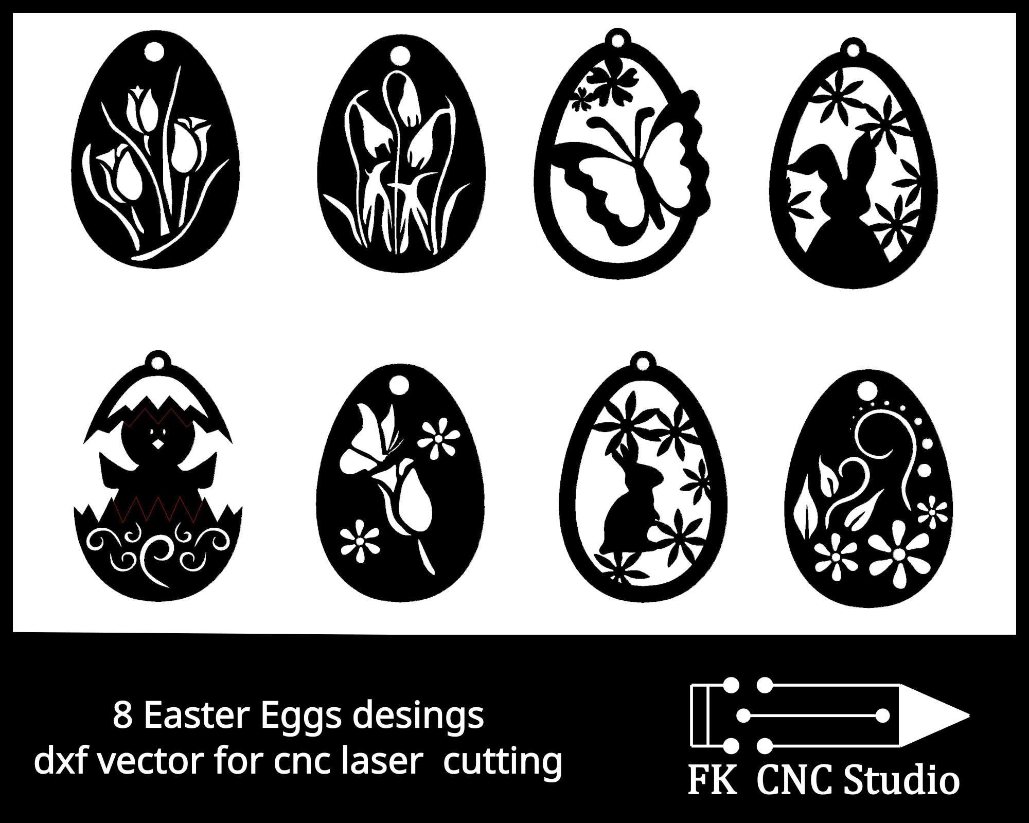 Easter Eggs DXF File for Laser CNC Router Plasma (Download Now) - Etsy