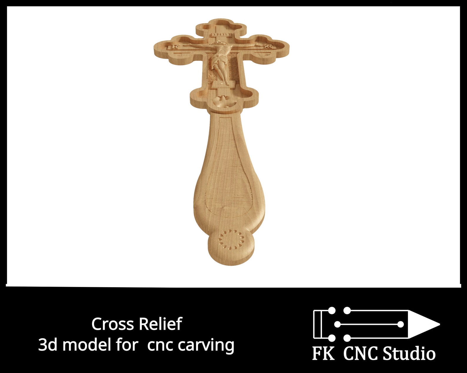 Cross Relief Stl File for Cnc Carving - Etsy
