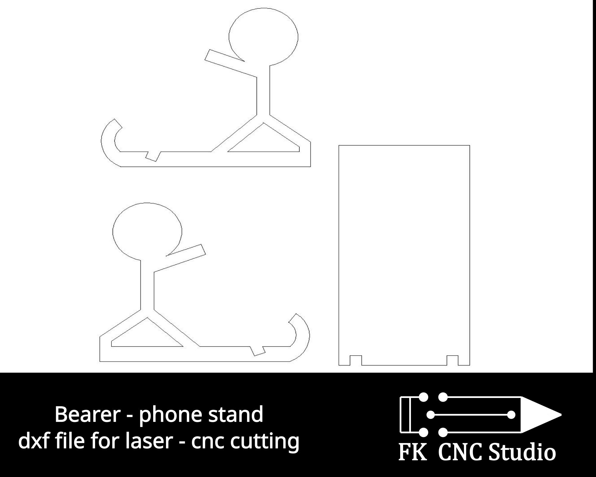Bearer Phone Stand Cnc Design DXF File - Etsy