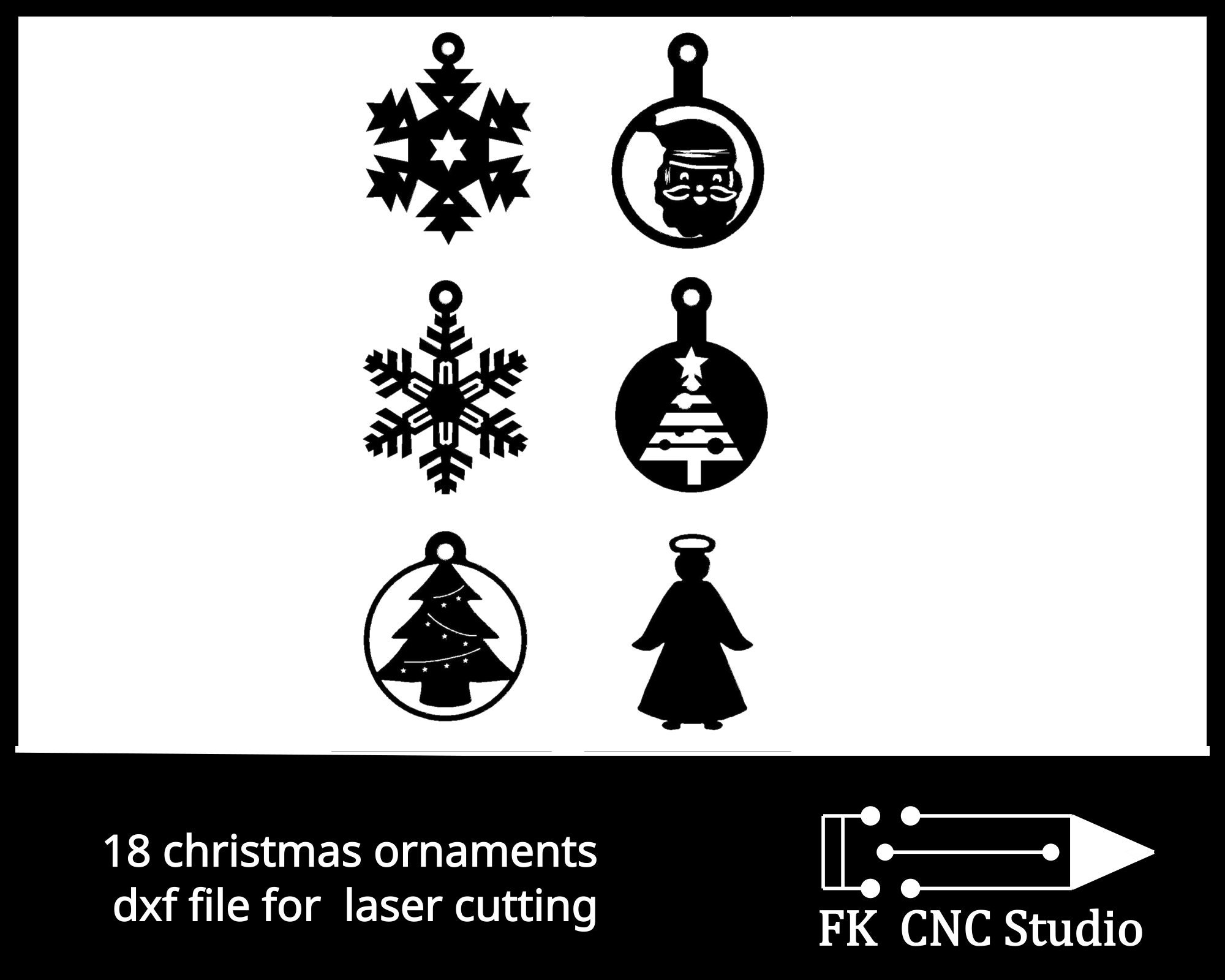18 Christmas Ornaments for Laser DXF Files - Etsy