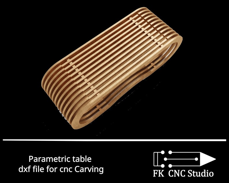 Parametric Table Design Dxf Files for Cnc Machine Cutting - Etsy