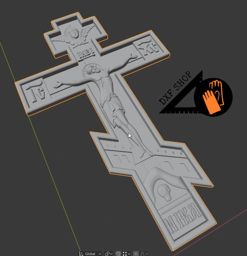 Cross Relief Stl for Cnc Router | Etsy