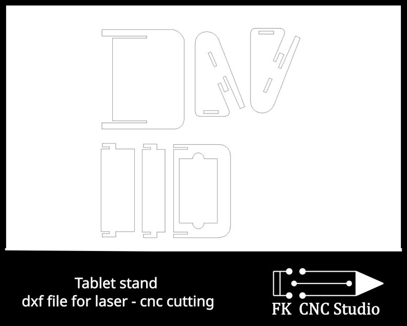 Tablet Stand Cnc Design DXF File - Etsy