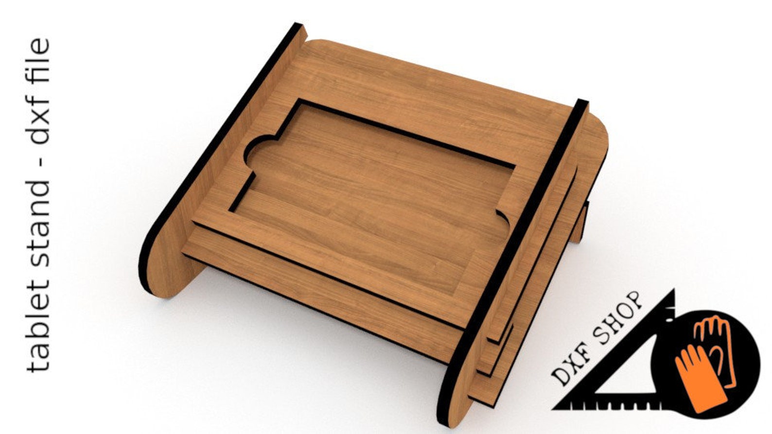 Tablet Stand Cnc Design DXF File | Etsy