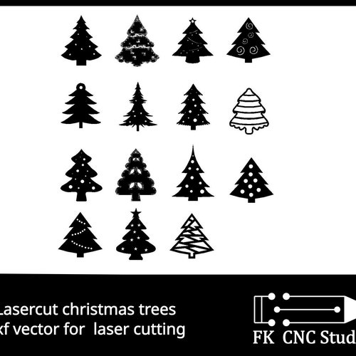 Christmas Tree Dxf Files for Laser Cnc Machine | Etsy