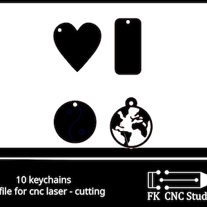 10 Keychains for Laser DXF Files - Etsy