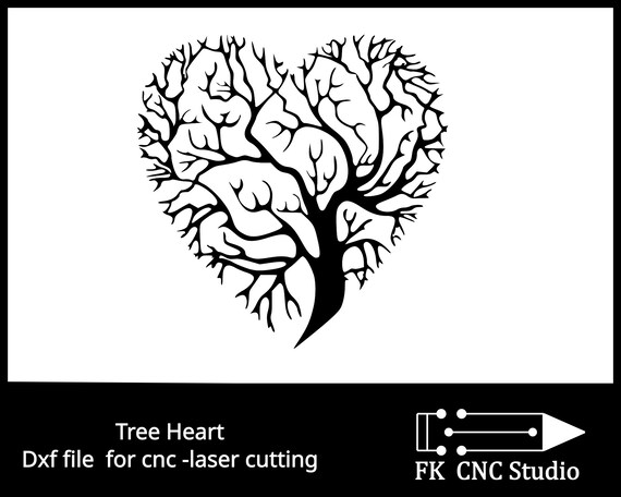 Tree Heart Dxf File for Laser Cnc - Etsy